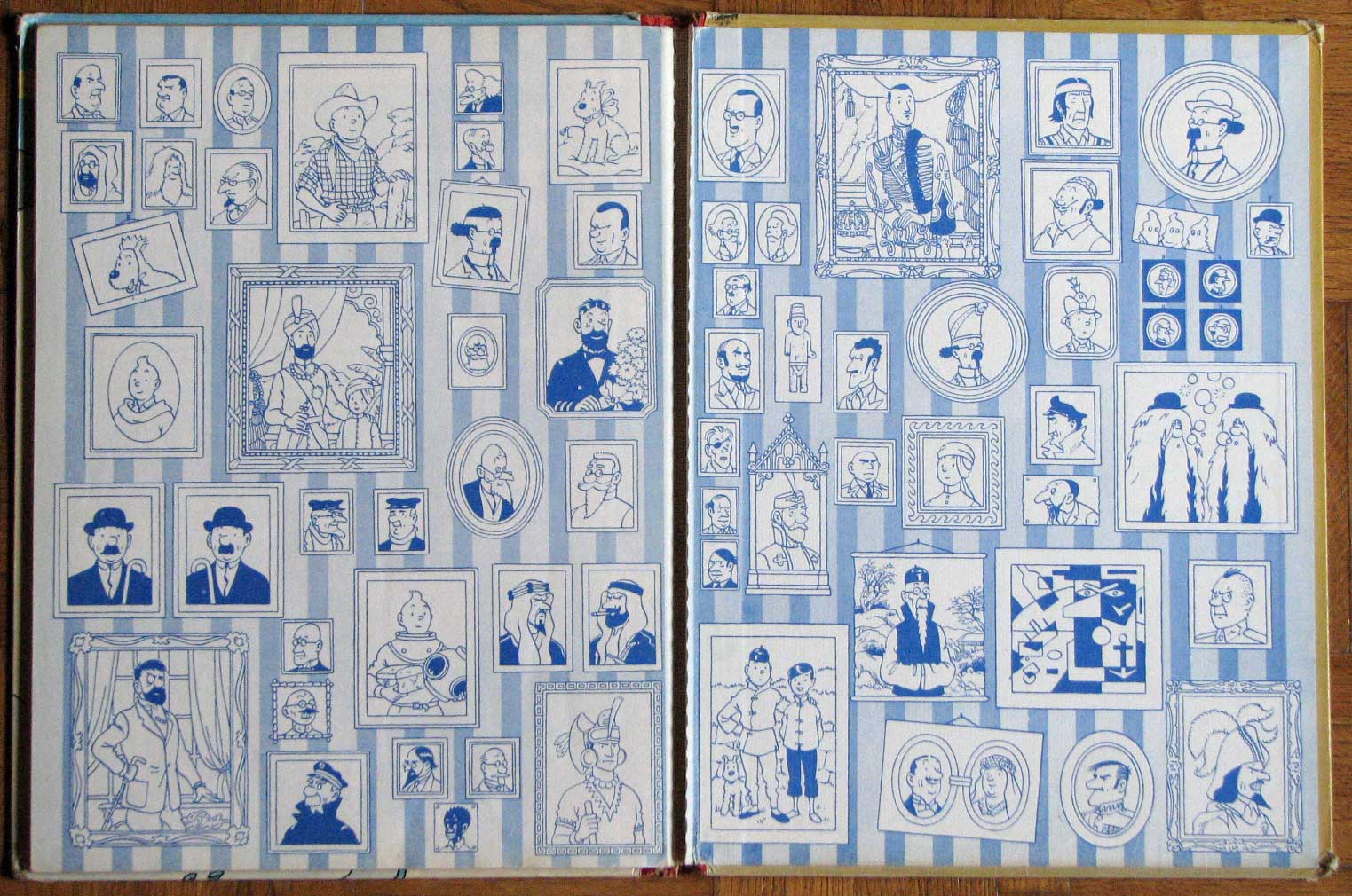 Pages de gardes bleu cair - TINTINOMANIA